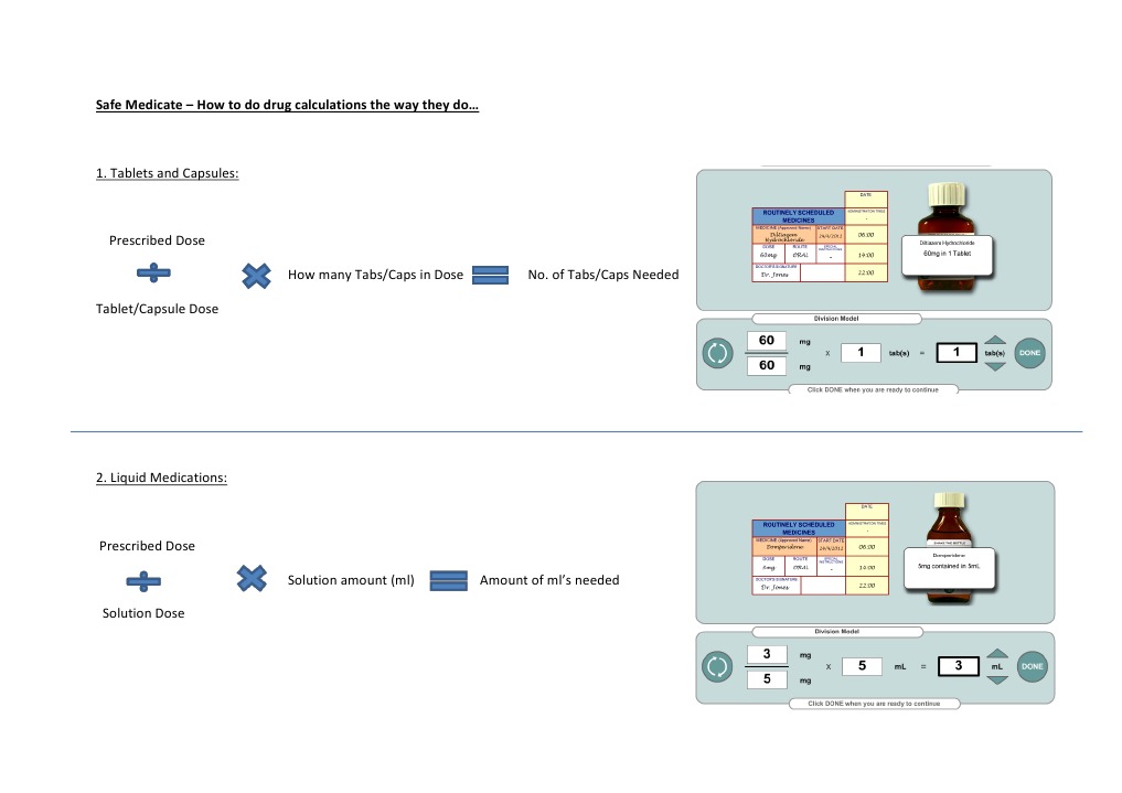 Safe Medicate Calculations | PDF | Intravenous Therapy | Dose ...
