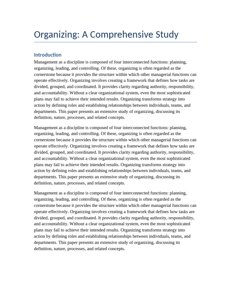 Organizing Research 10pages | PDF | Expert | Business
