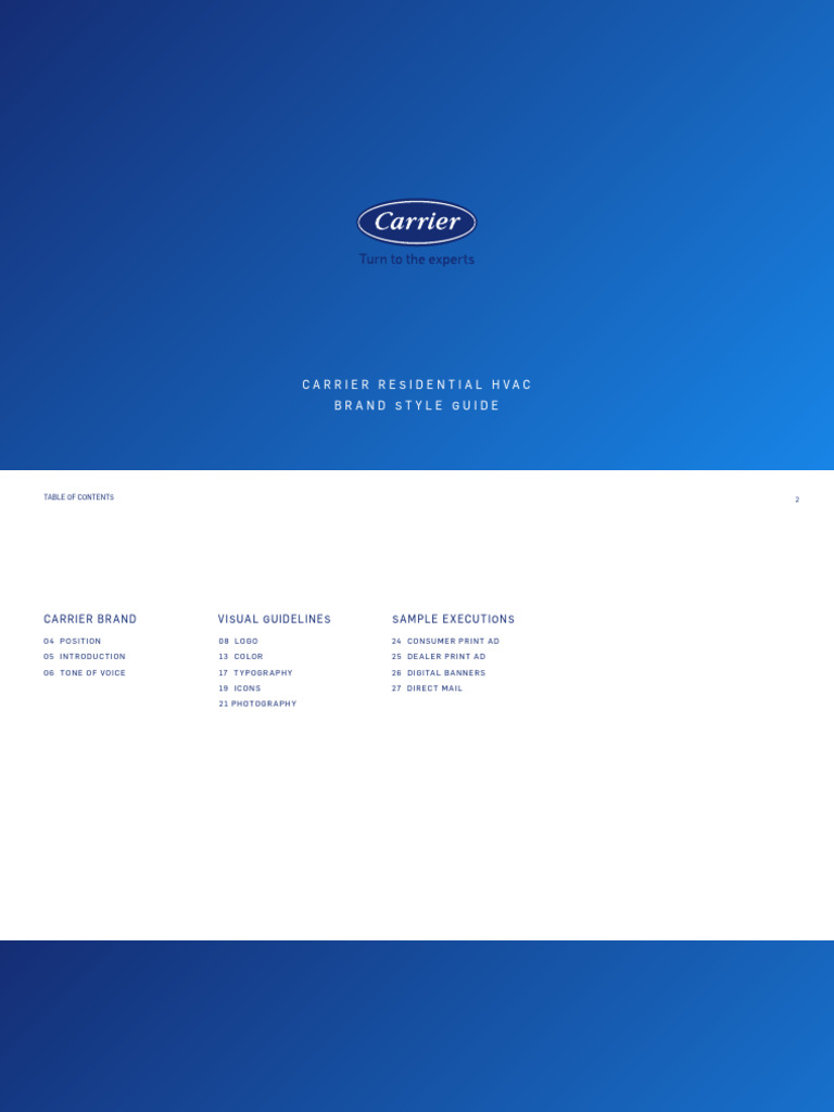Carrier Brand Style Guide Overview | PDF | Logos | Graphic Design
