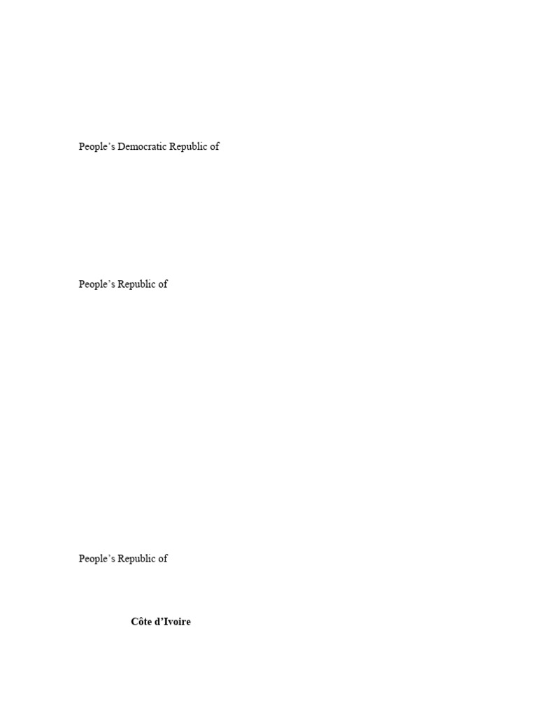 Official Names of Countries | PDF | Republic | Government