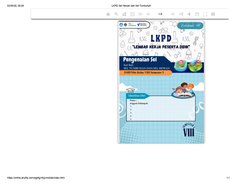 LKPD Sel Hewan Dan Sel Tumbuhan | PDF