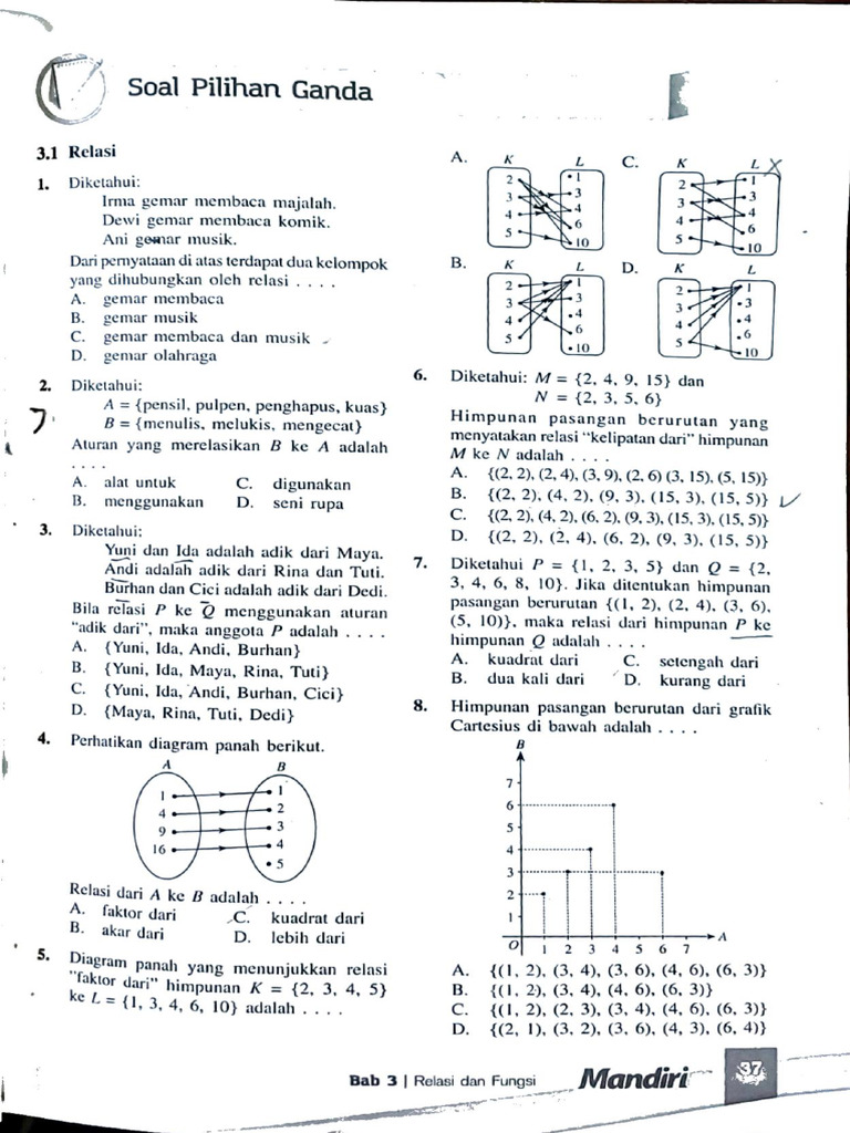 Relasi Dan Fungsi 1 | PDF