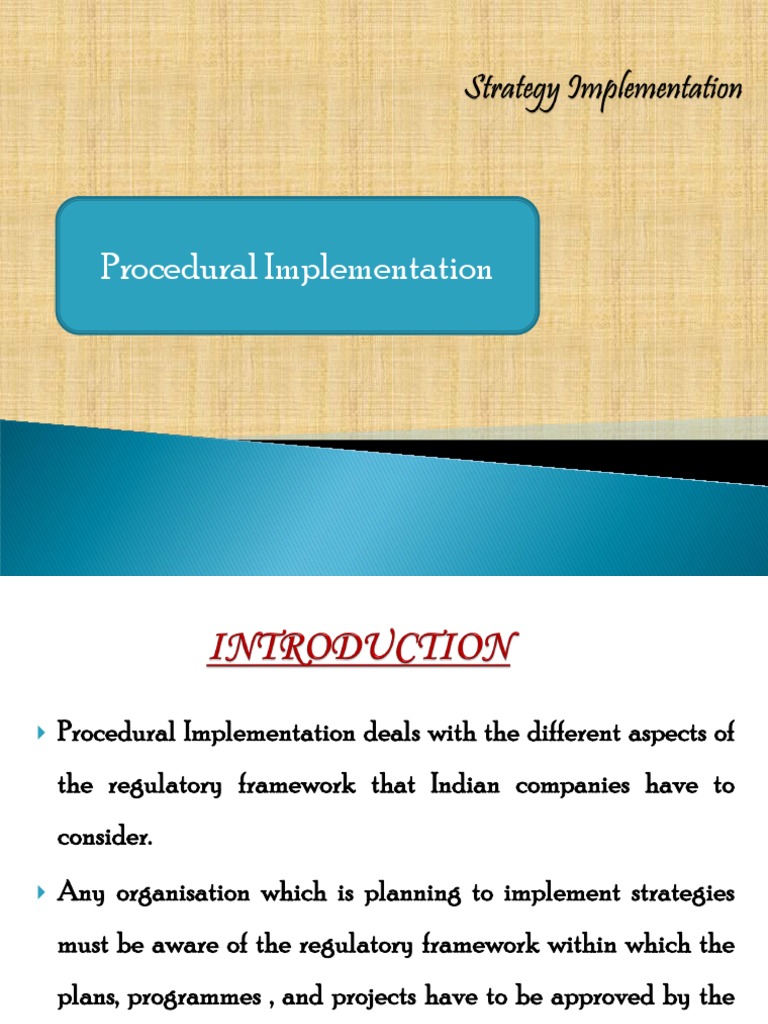 Procedural Implementation | PDF | Economies | Business
