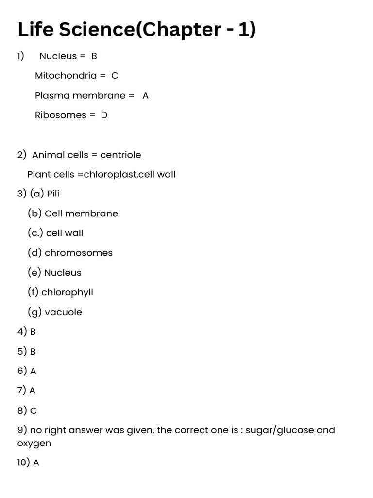 Life Science Chapter 1 Overview | PDF