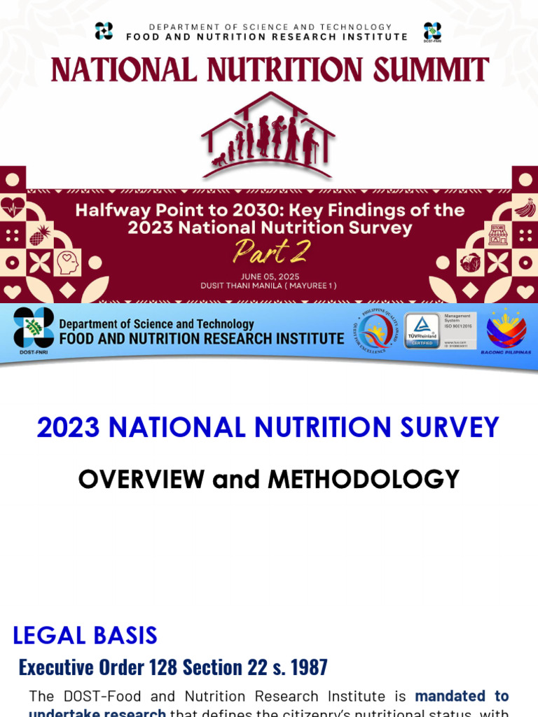 2023 National Nutrition Survey Overview | PDF | Human Nutrition ...