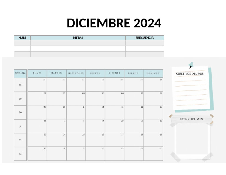 Calendario de Metas 2024 | PDF