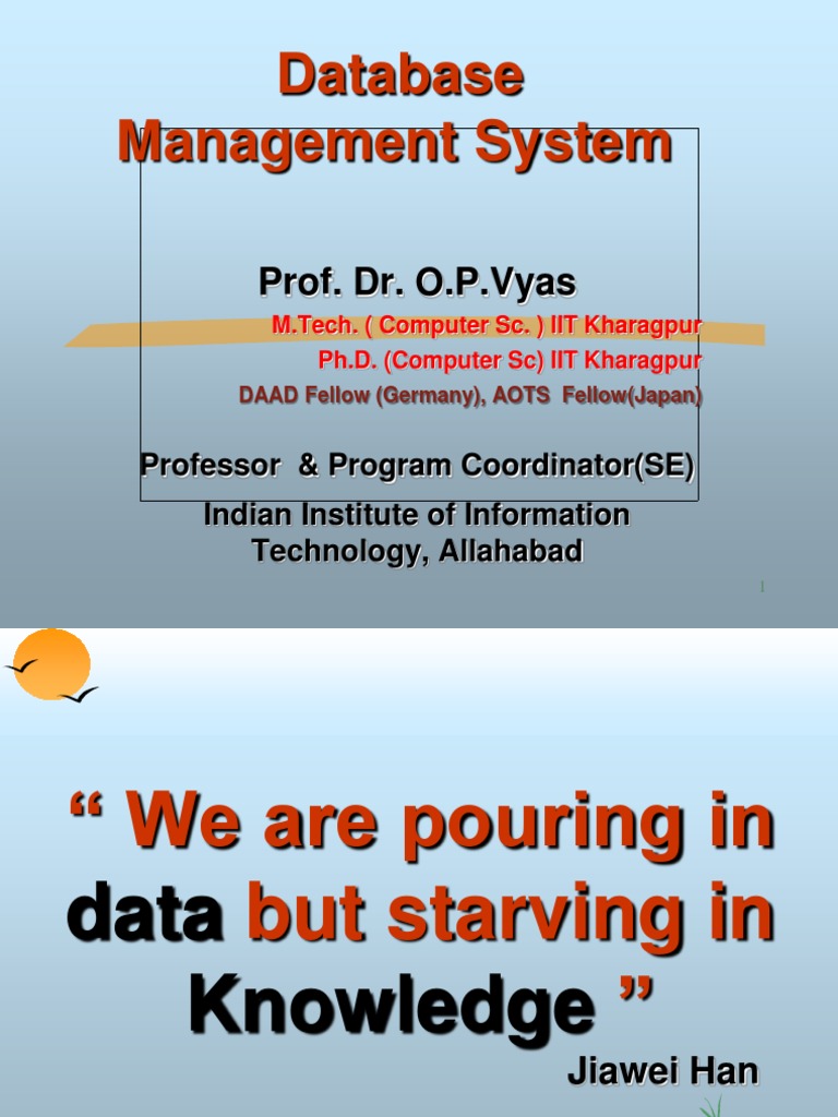 Database Management System Prof Dr Opvyas Pdf Relational