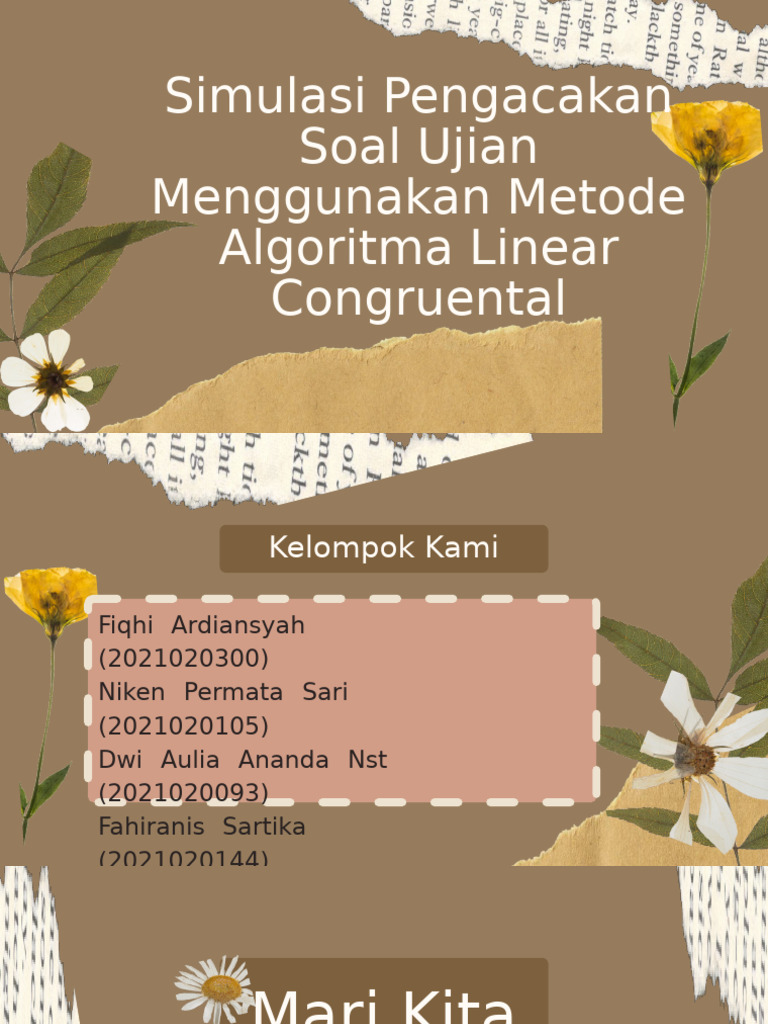 Algoritma Linear Congruental | PDF