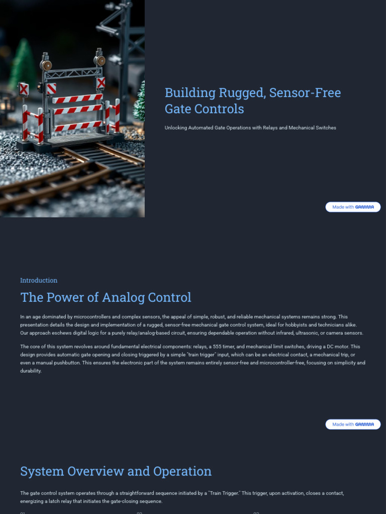 Building Rugged Sensor Free Gate Controls | PDF | Relay | Switch