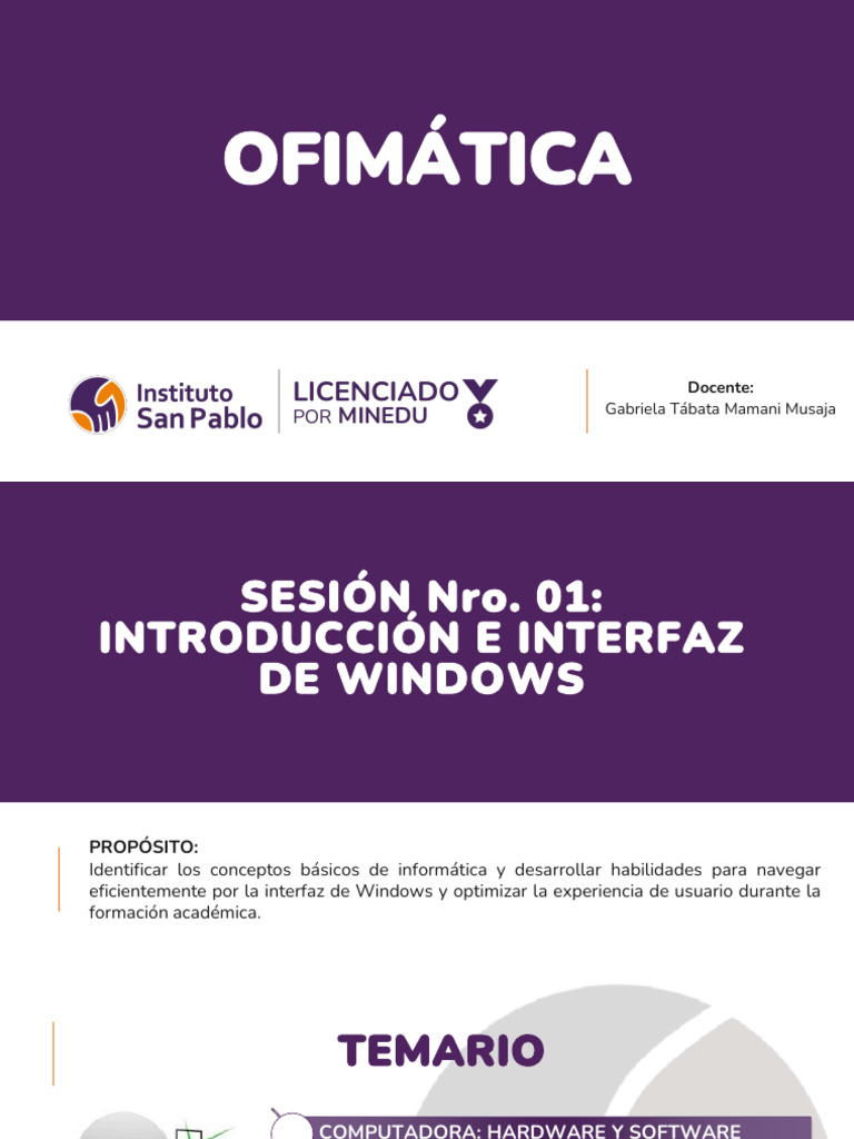 Introducción a la Interfaz de Windows | PDF | Hardware de la ...