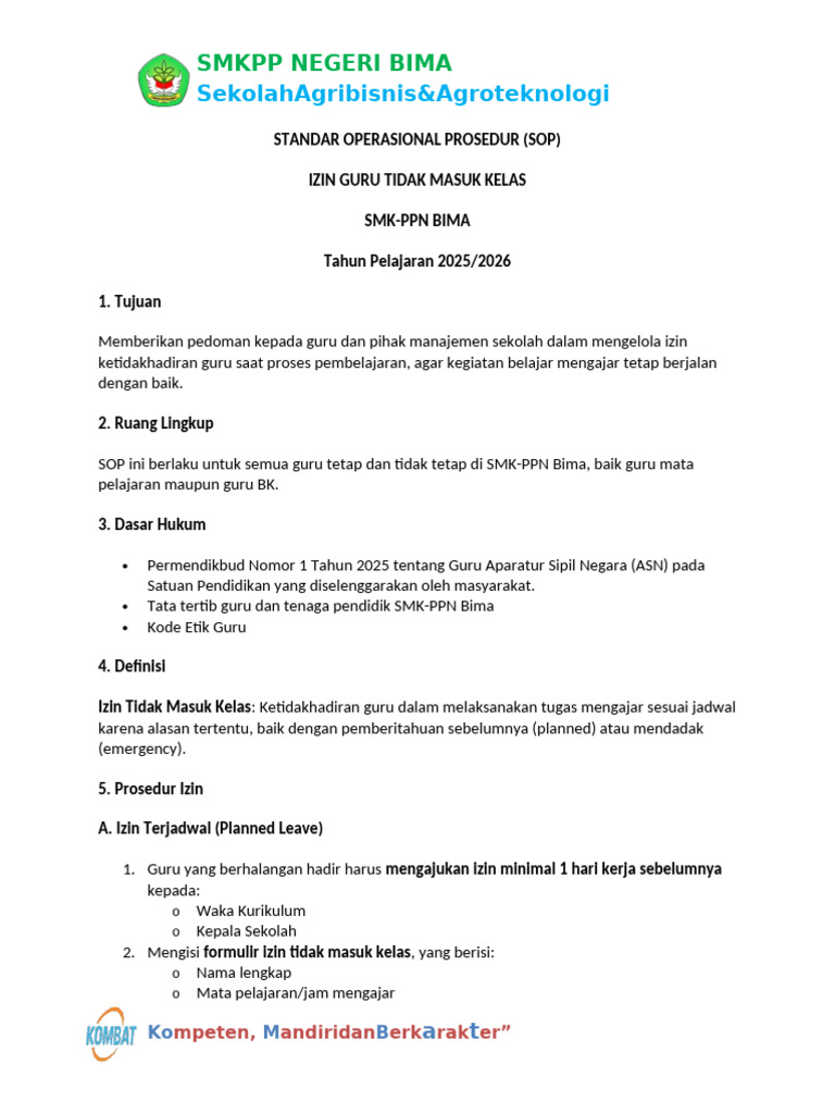 Standar Operasional Prosedur Ijin | PDF