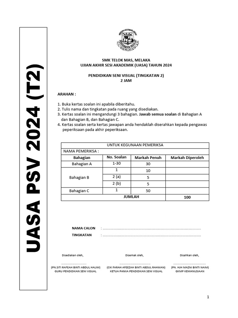 Skema Uasa PSV t2 2024 PDF | PDF