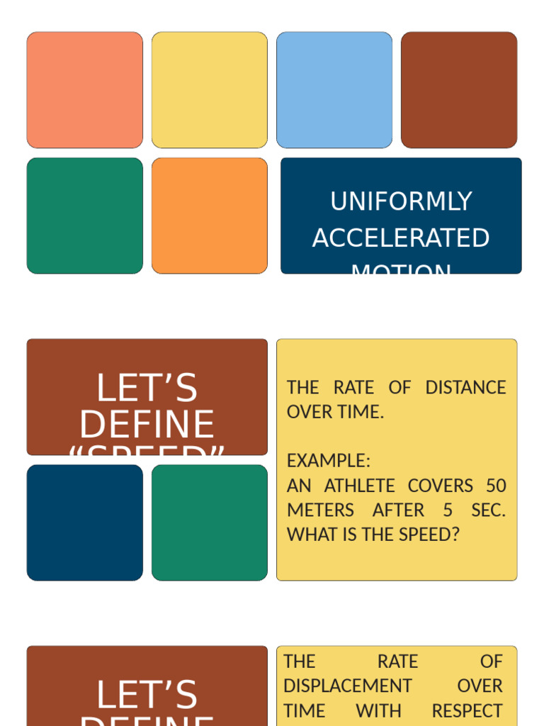 Understanding Uniformly Accelerated Motion | PDF | Speed | Acceleration