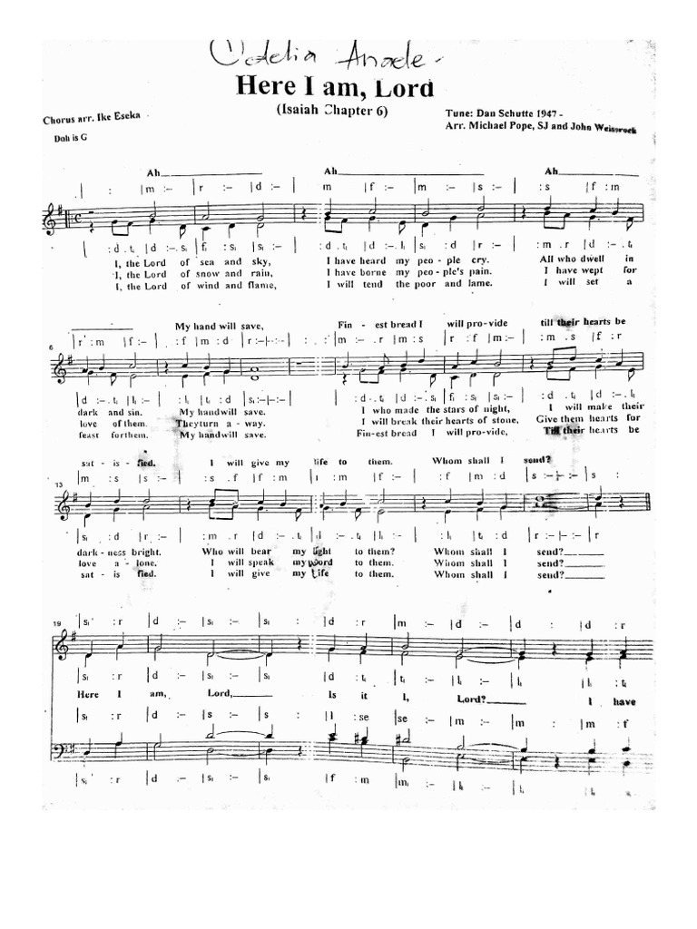 Here I Am Lord | PDF