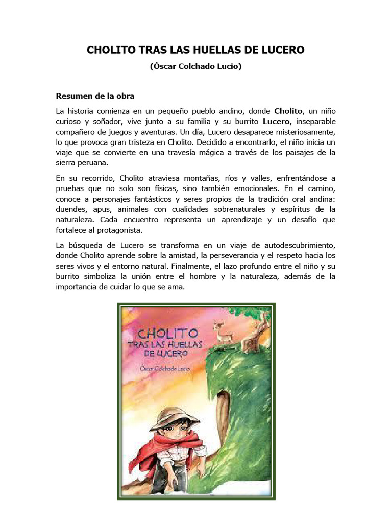 Cholito y la búsqueda de Lucero | PDF | Perú