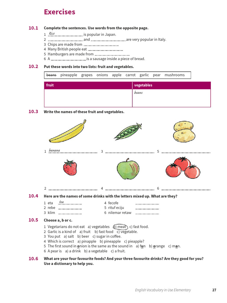 1 English Vocabulary in Use Elementary Cambridge - Third Edition-28 | PDF