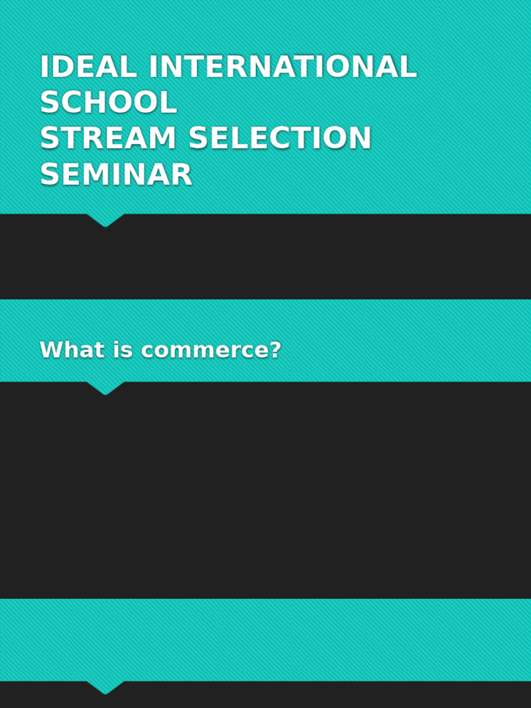 Ideal International School Stream Selection Seminar | PDF