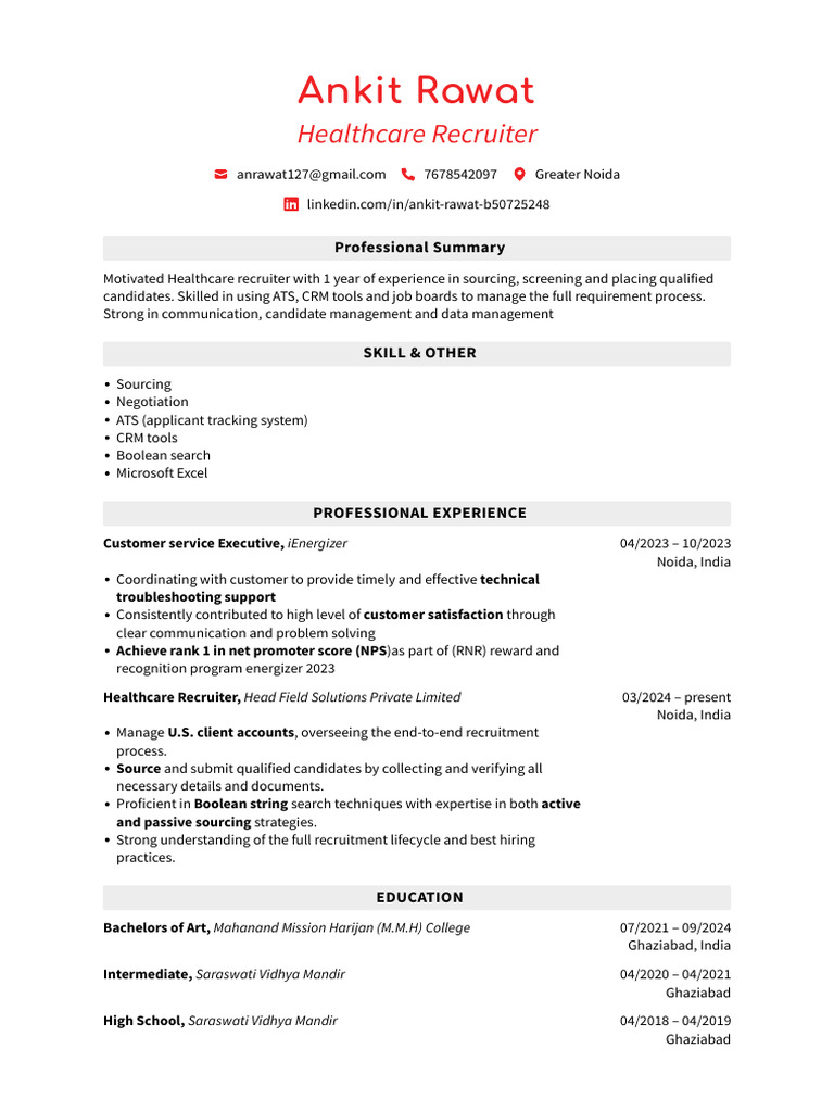 Ankit Rawat FlowCV Resume 20250410 (1) 4 | PDF | Business | Computing