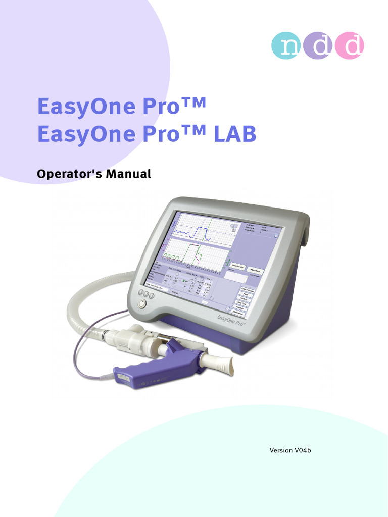 EasyOne Pro™ Operator's Manual V04b | PDF | Electrical Connector ...