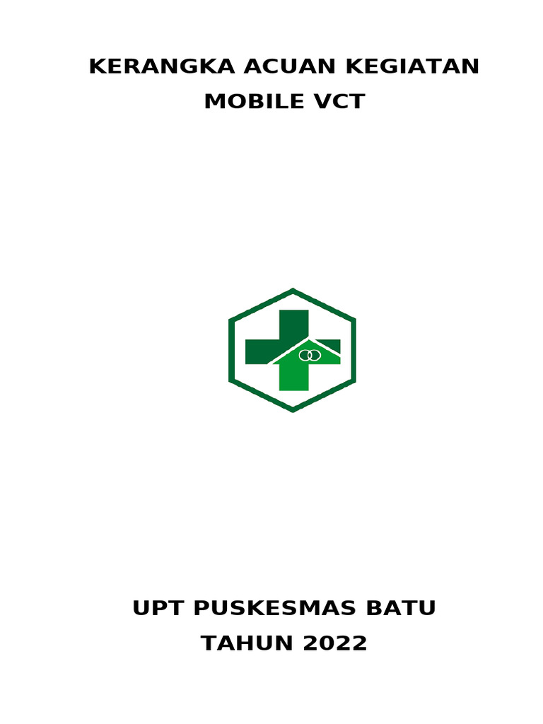 Kerangka Acuan Mobile VCT Puskesmas Batu | PDF