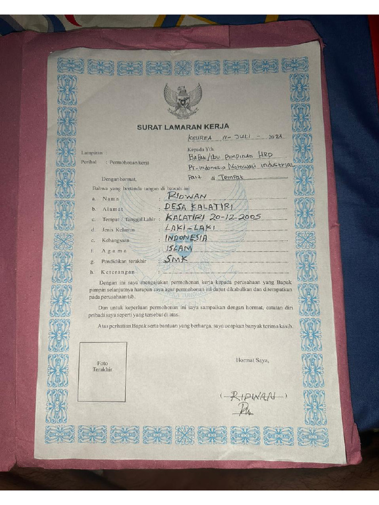 PDF Lamaran Kerja | PDF