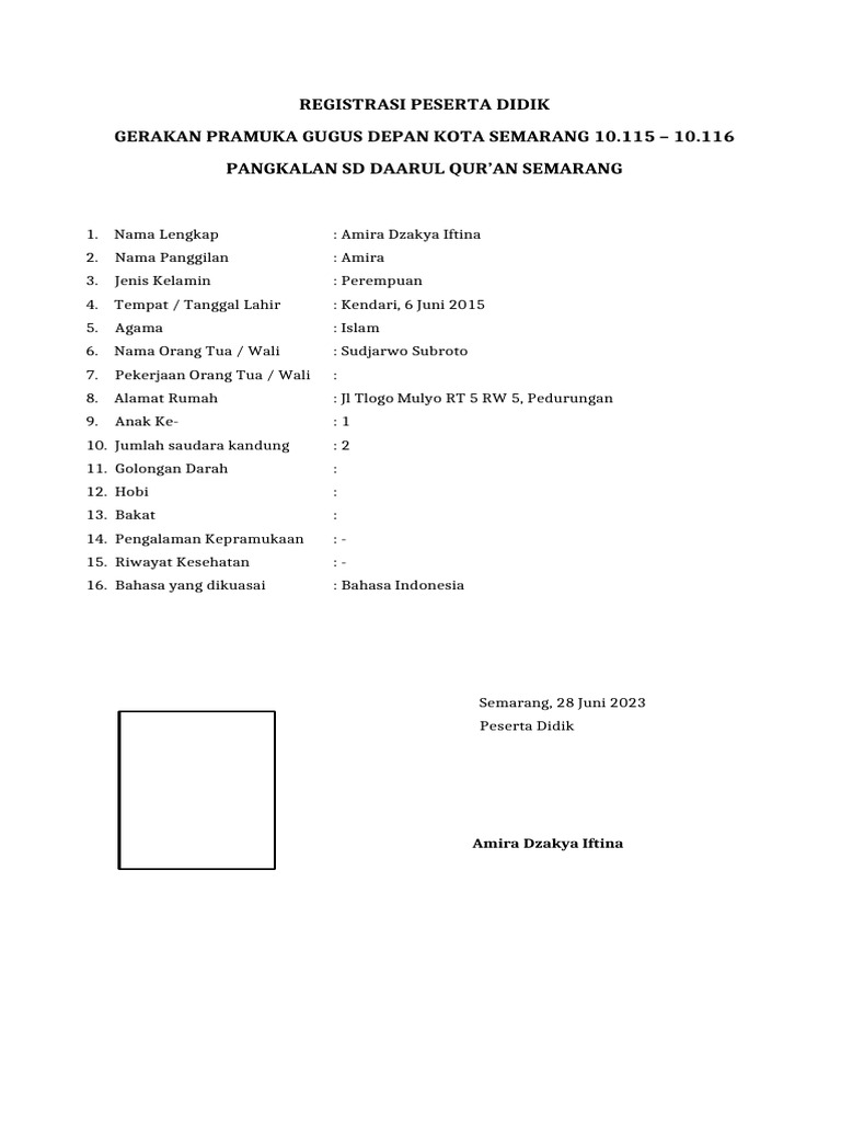 Buku Registrasi Peserta Didik Terbaru bgt nget | PDF