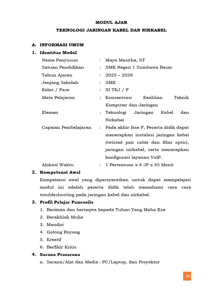 Modul Ajar Ganjil Part 5 | PDF