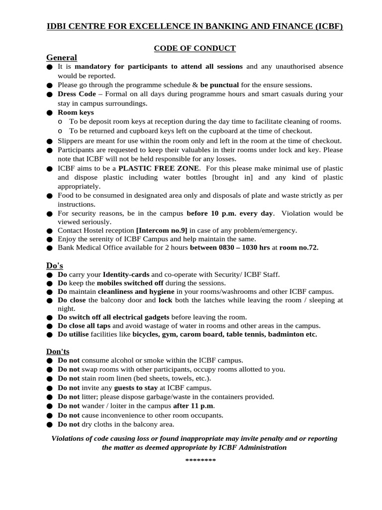 Code of Conduct Revised May 23 2025 | PDF