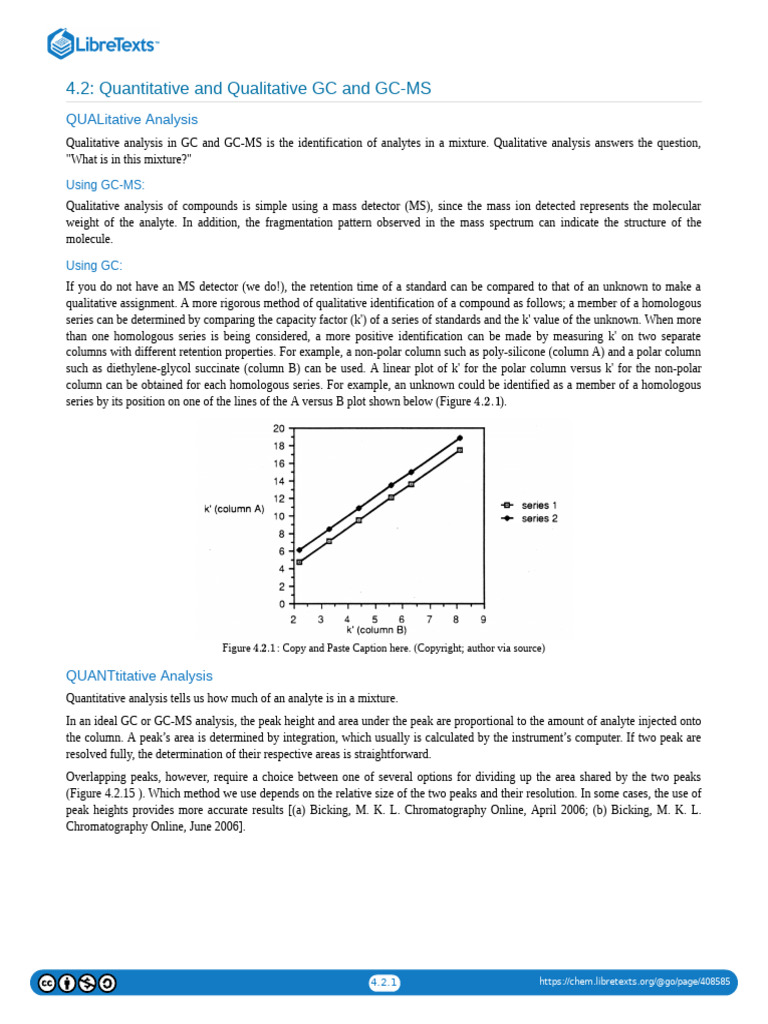 GC and GC-MS: Qualitative vs Quantitative | PDF | Gas Chromatography ...