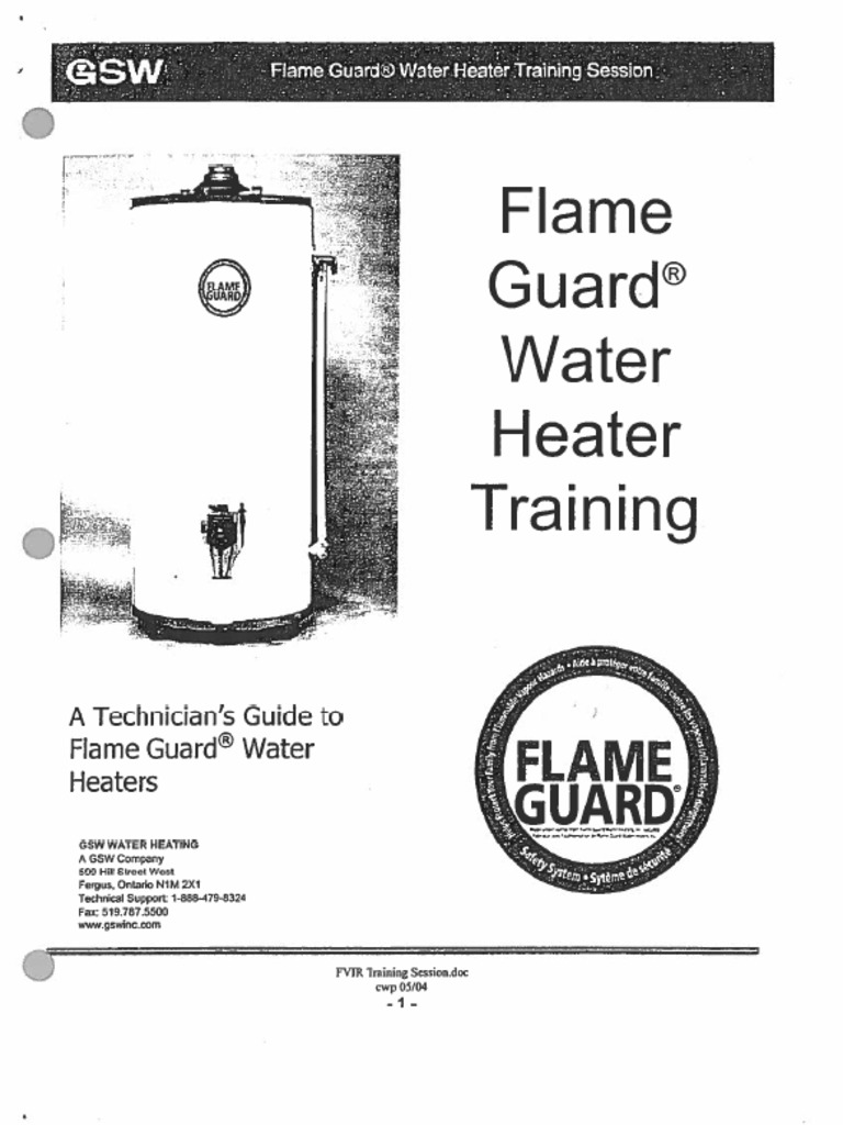 Flame Guard Water Heater Training | PDF