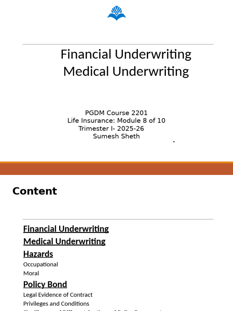 Life Insurance Financial Underwriting Guide | PDF | Insurance ...