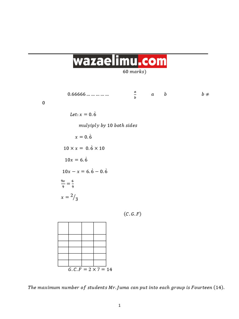 Mathe f2 Ms Joint Zapnec - Wazaelimu - Com 2025 | PDF | Square Root | Equations