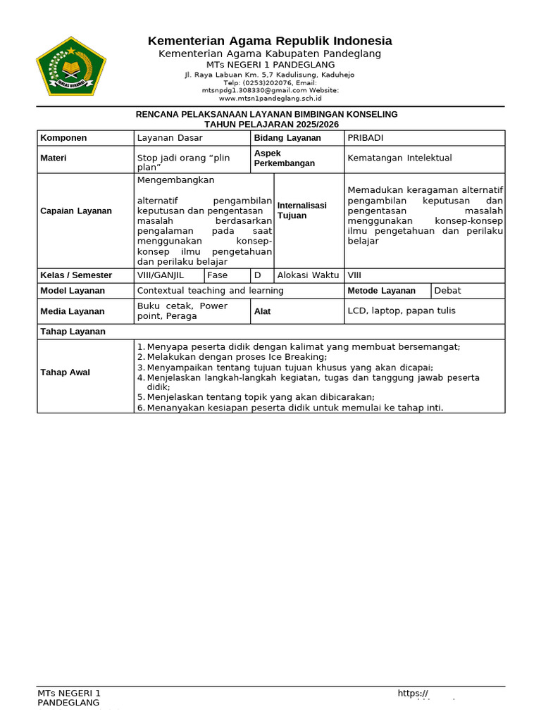 TW.3 2025 Stop Jadi Orang "Plin Plan" | PDF