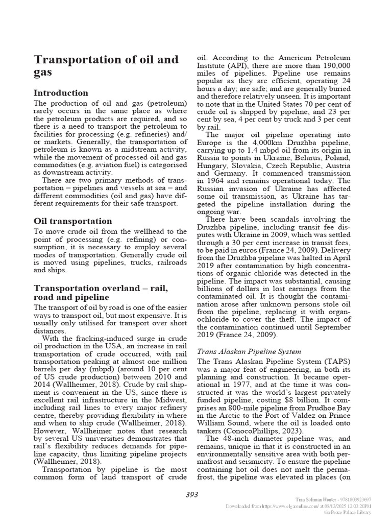 Oil and Gas Transportation Methods | PDF | Oil Tanker | Petroleum