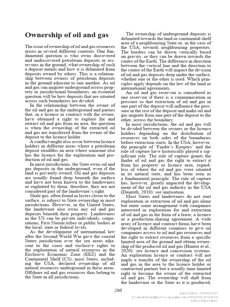 Oil and Gas Ownership Explained | PDF | Petroleum | Natural Gas