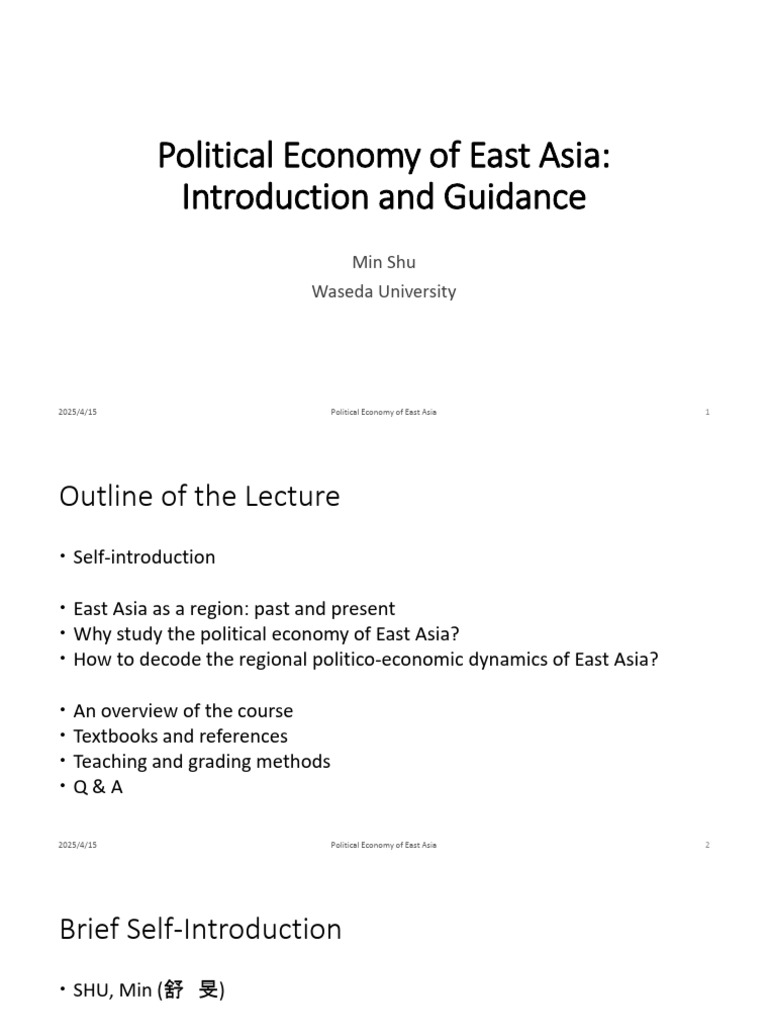 Understanding East Asia's Political Economy | PDF | East Asia | Economy ...