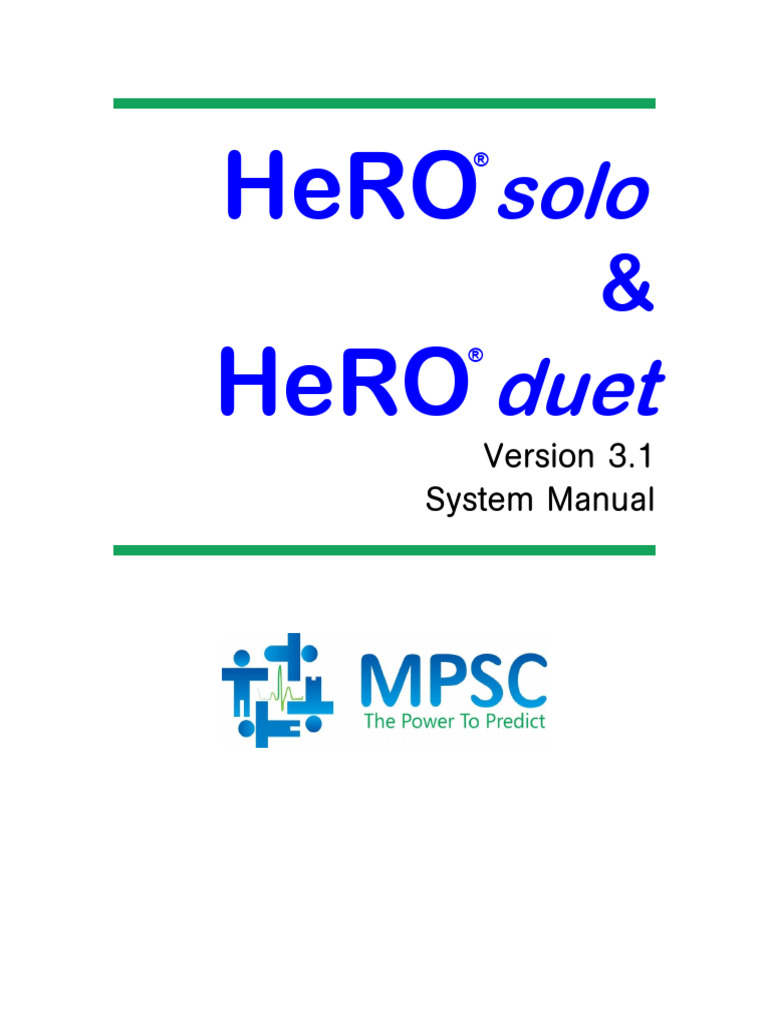 HeRO System Manual Version 3.1 | PDF | Electrocardiography