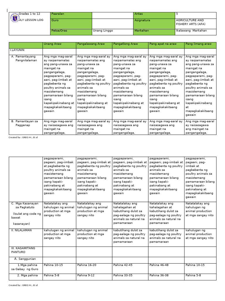 Epp 5 Q2 Week 1 | PDF