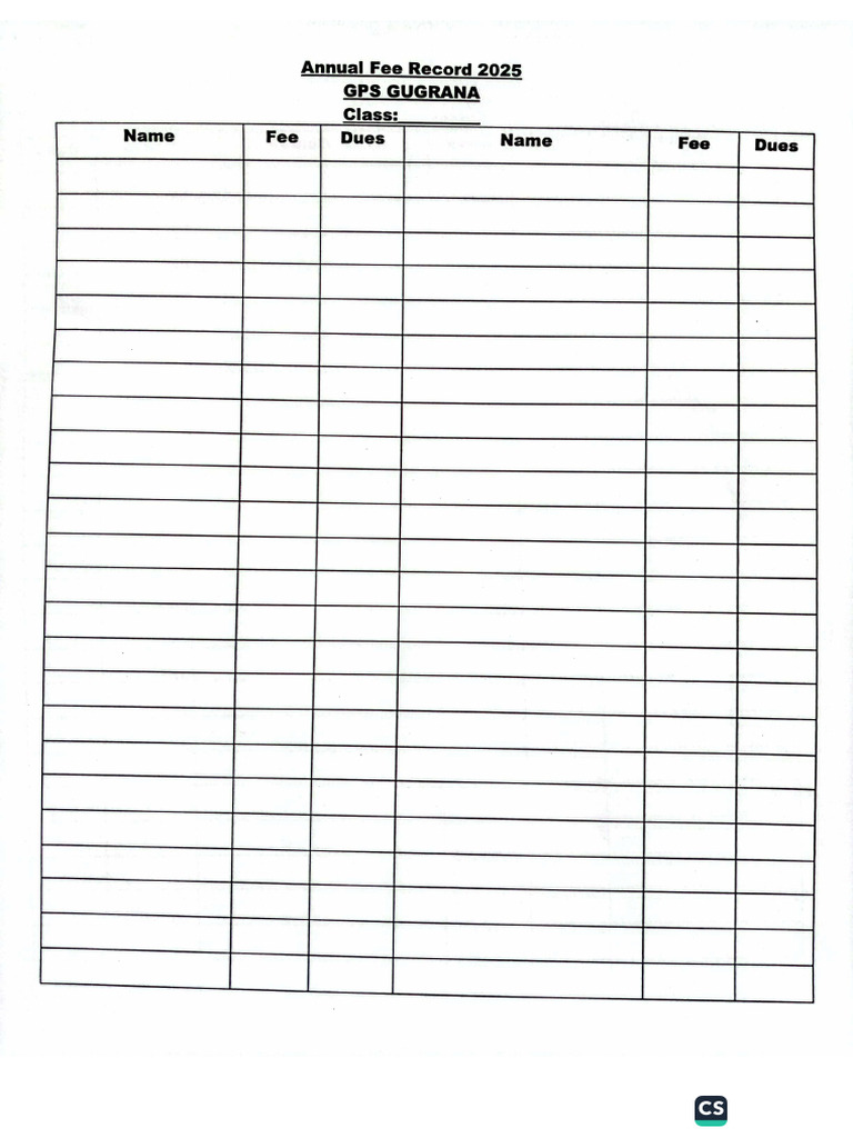 School Fee Sheet | PDF