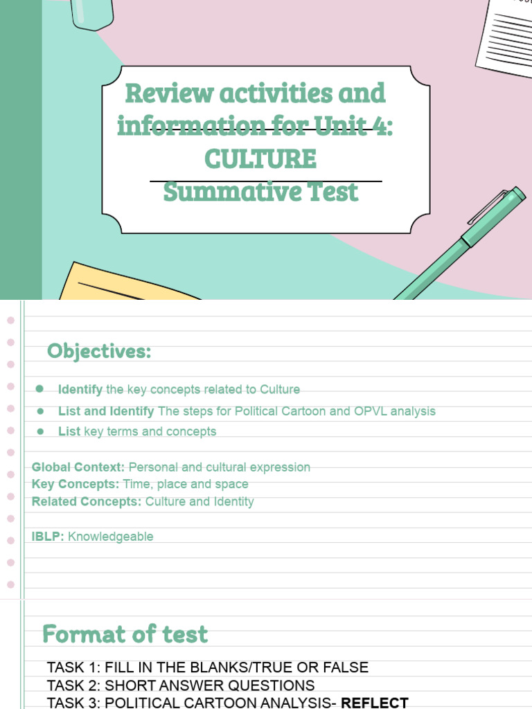 Unit 4: Summative Test Review Answers | PDF | Traditions | Anthropology