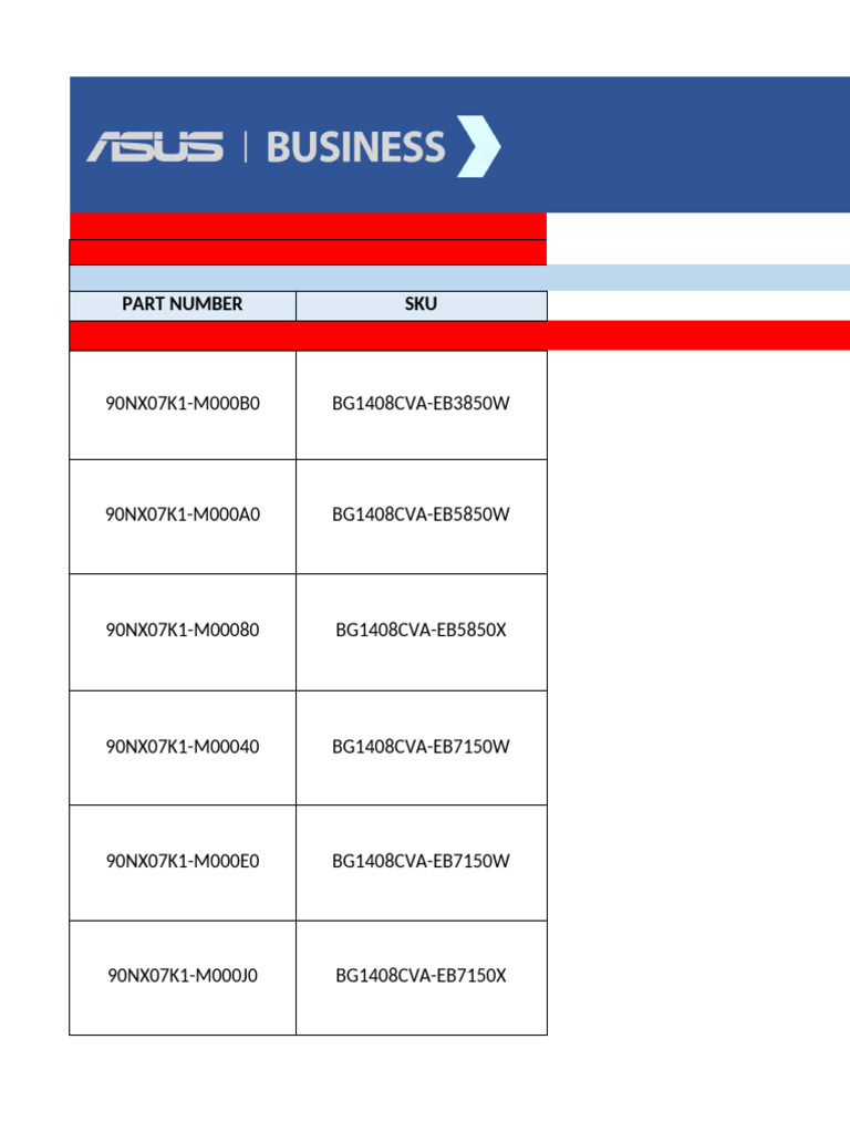 Asus Commercial TKDN Pricelist July 2025 Price 1.2 | PDF | Computing ...