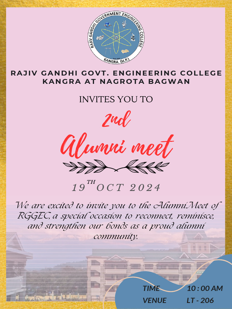RGGEC Alumni Meet Invitation 2024 | PDF