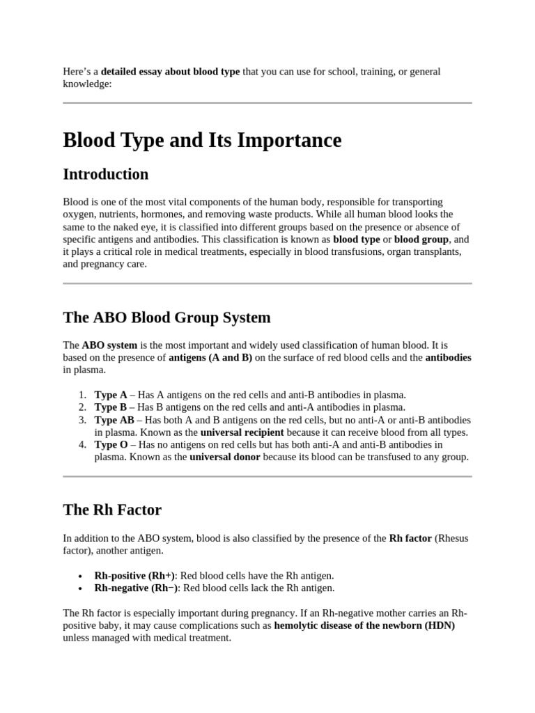 Understanding Blood Types and Compatibility | PDF | Blood Type | Serology