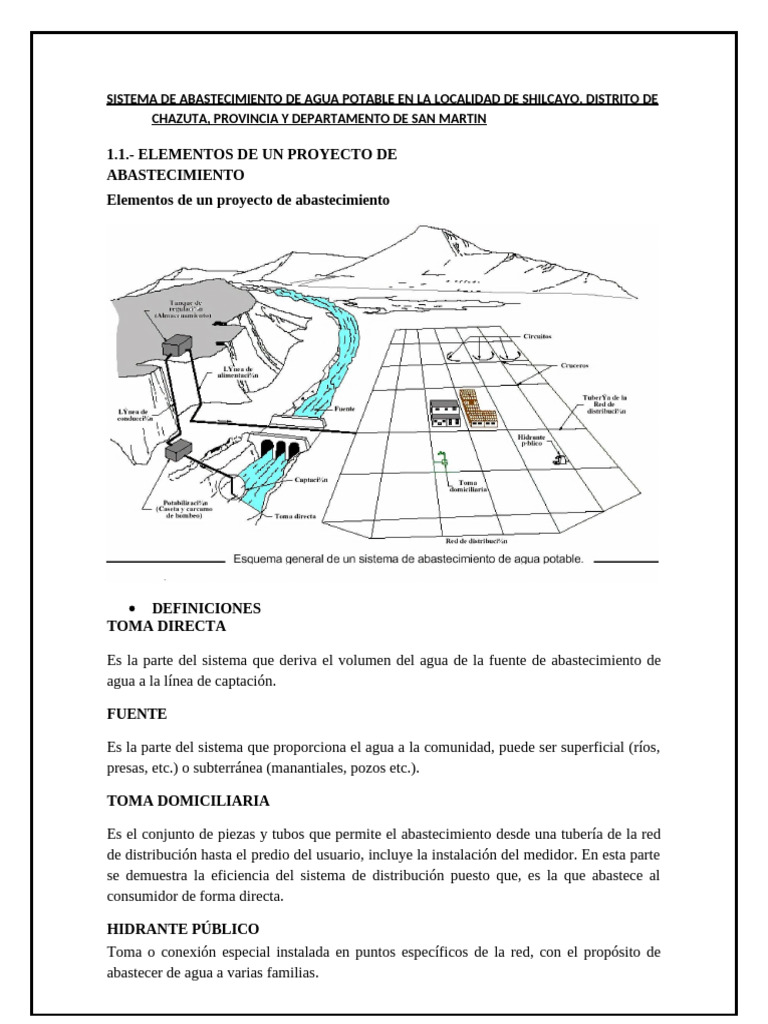 Articulo Elementos de Un Sistema de Abastecimiento de Agua | PDF | Agua ...