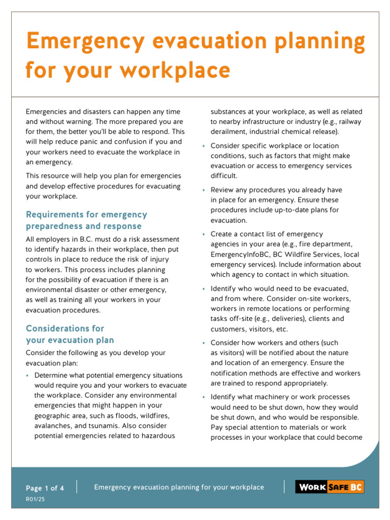Workplace Emergency Evacuation Guide | PDF | Emergency Evacuation ...
