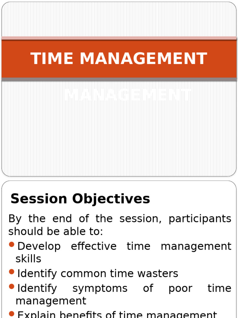 Mastering Time Management Skills | PDF | Time Management | Professional ...