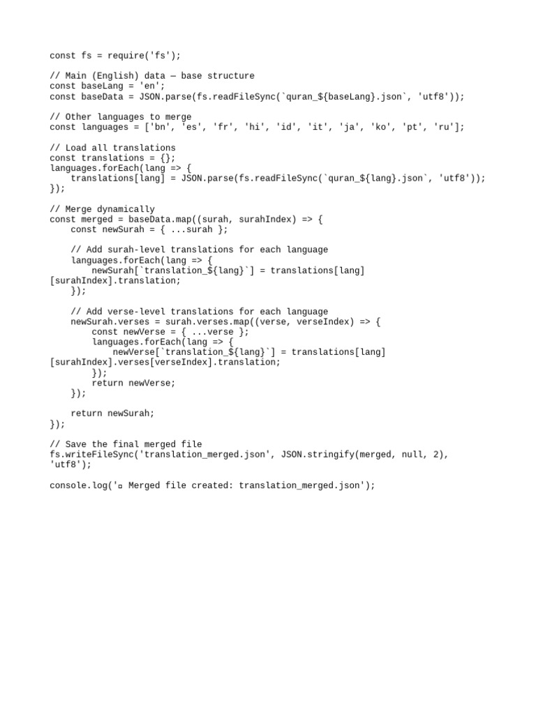 Script For Merge Quran Localization | PDF