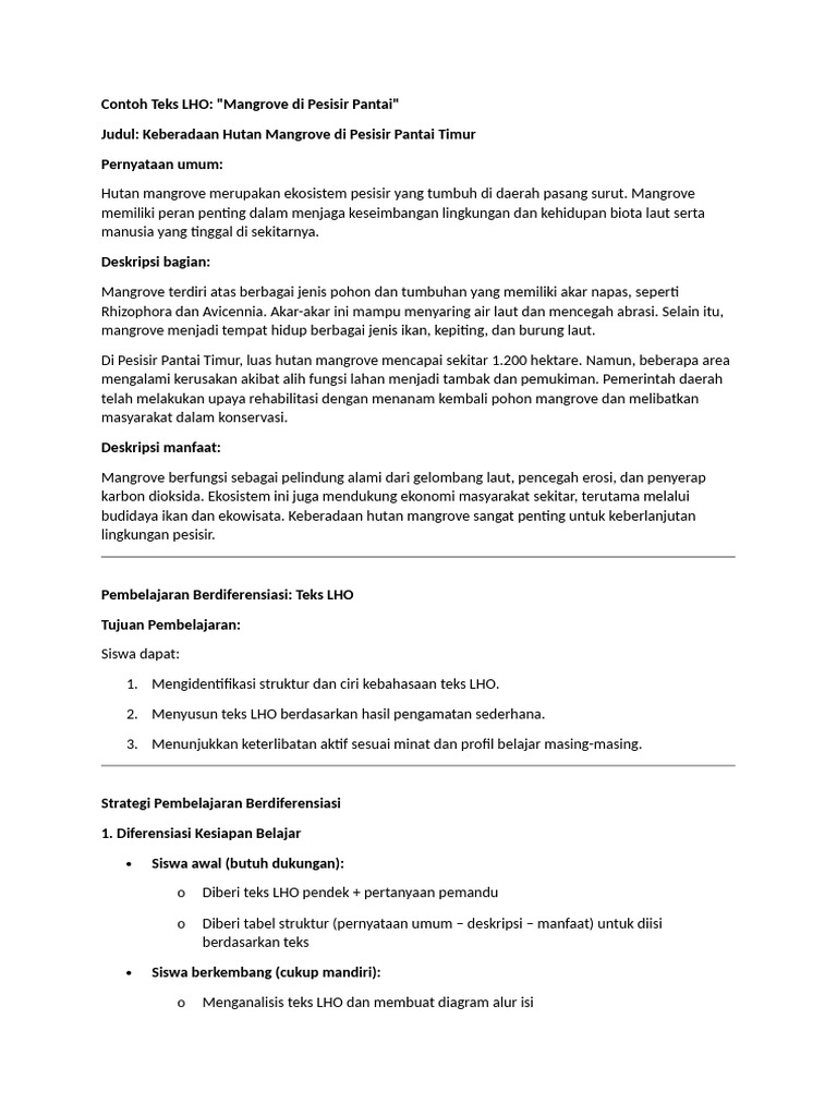 Contoh Teks LHO | PDF