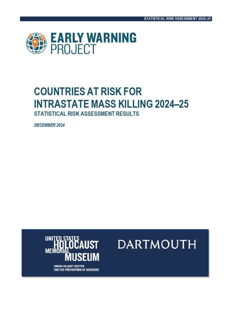 Early Warning Project Statistical Risk Assessment 2024-25 | PDF | Risk | Rohingya People