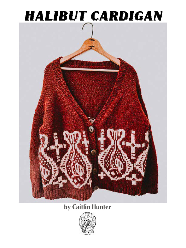 Halibut Cardigan Knitting Pattern | PDF | Knitting | Needlework